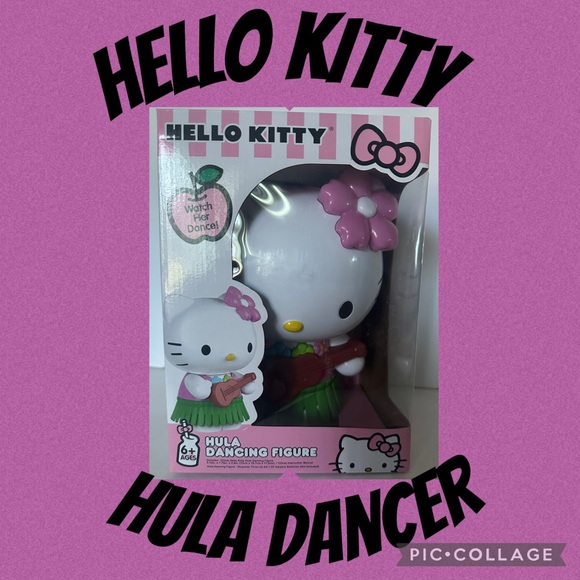Hello Kitty | Accents | New Hello Kitty Hula Dancing Figure Pink And ...
